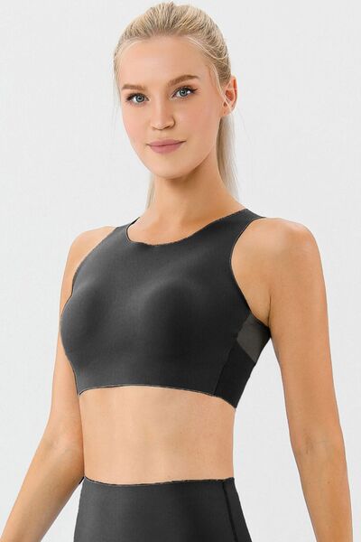 Round Neck Wide Strap Active Bra – In There Like Swimwear ITLSW